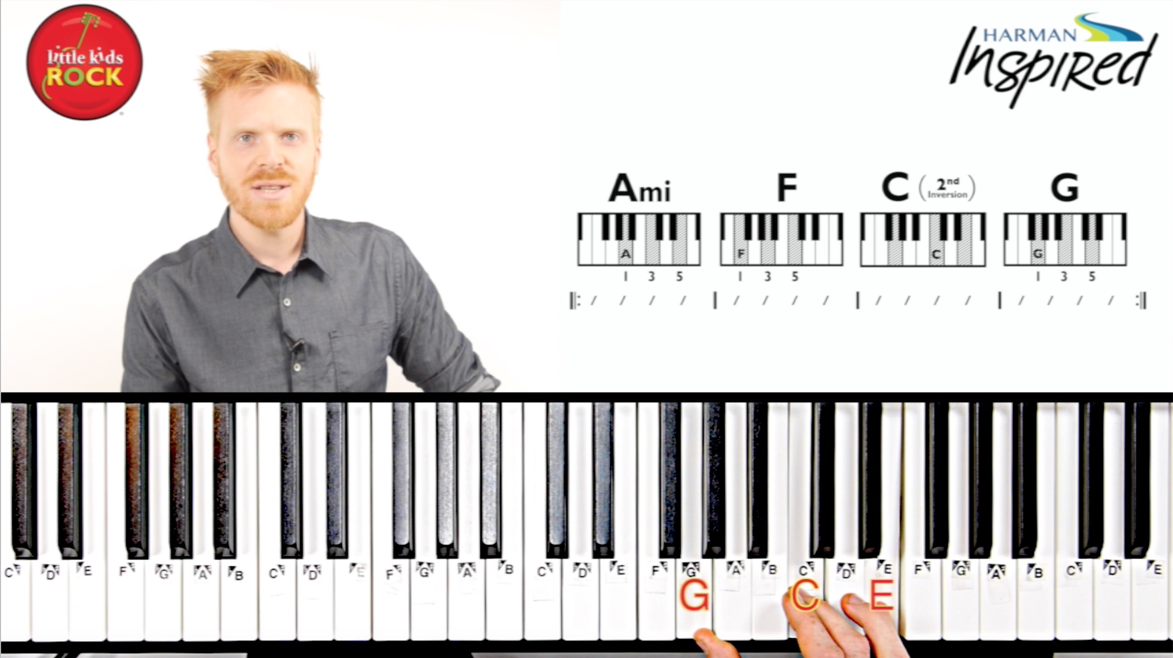 Using Inversions with Four Chords | Keyboard Lessons | Music Will