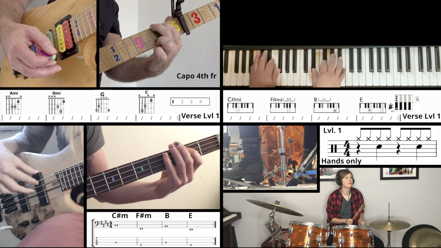 Whole Band Scaffolding – In the Style of Dynamite by BTS | Modern Band ...