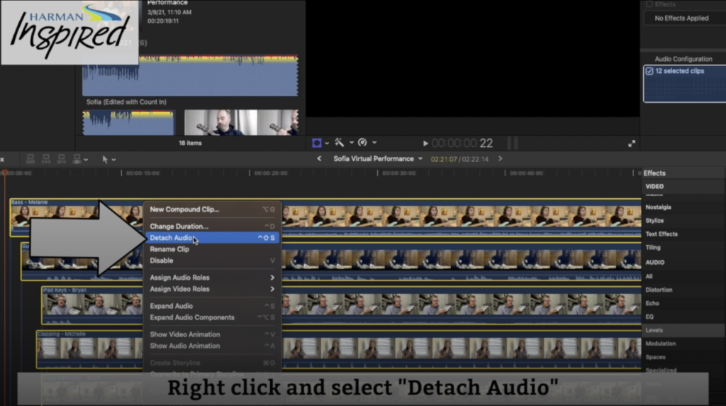 Virtual Performance 8: Detach Audio | Best Practices Lessons | Music Will