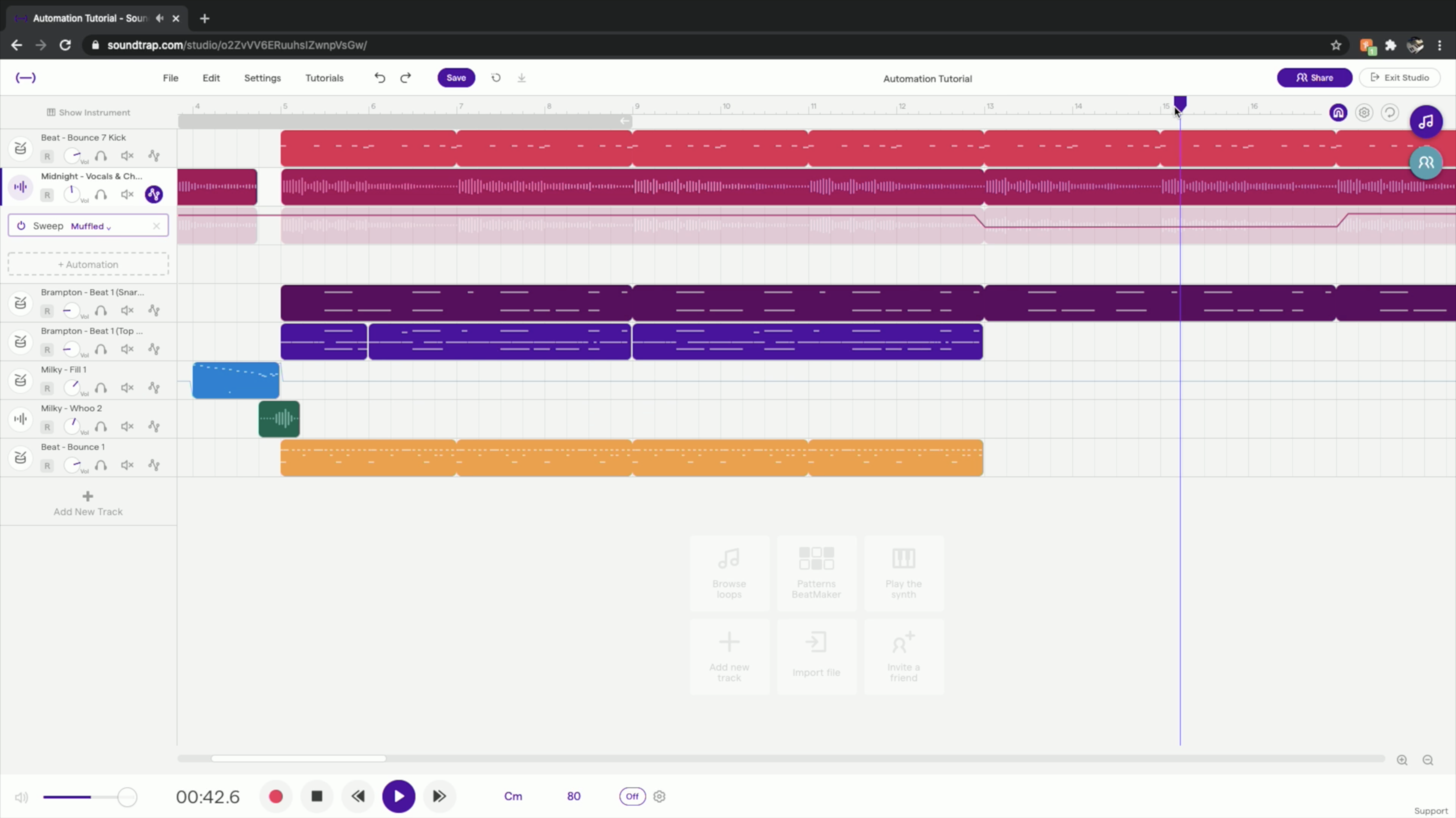 Soundtrap 2 – 04 – Automating Pan | Tech Lessons | Music Will
